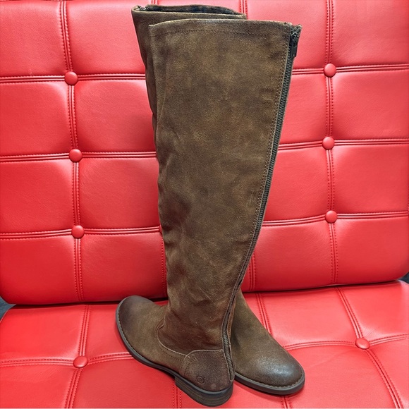 Born | Shoes | Born Brown Suede Leather Round Toe Low Heel Full Back ...